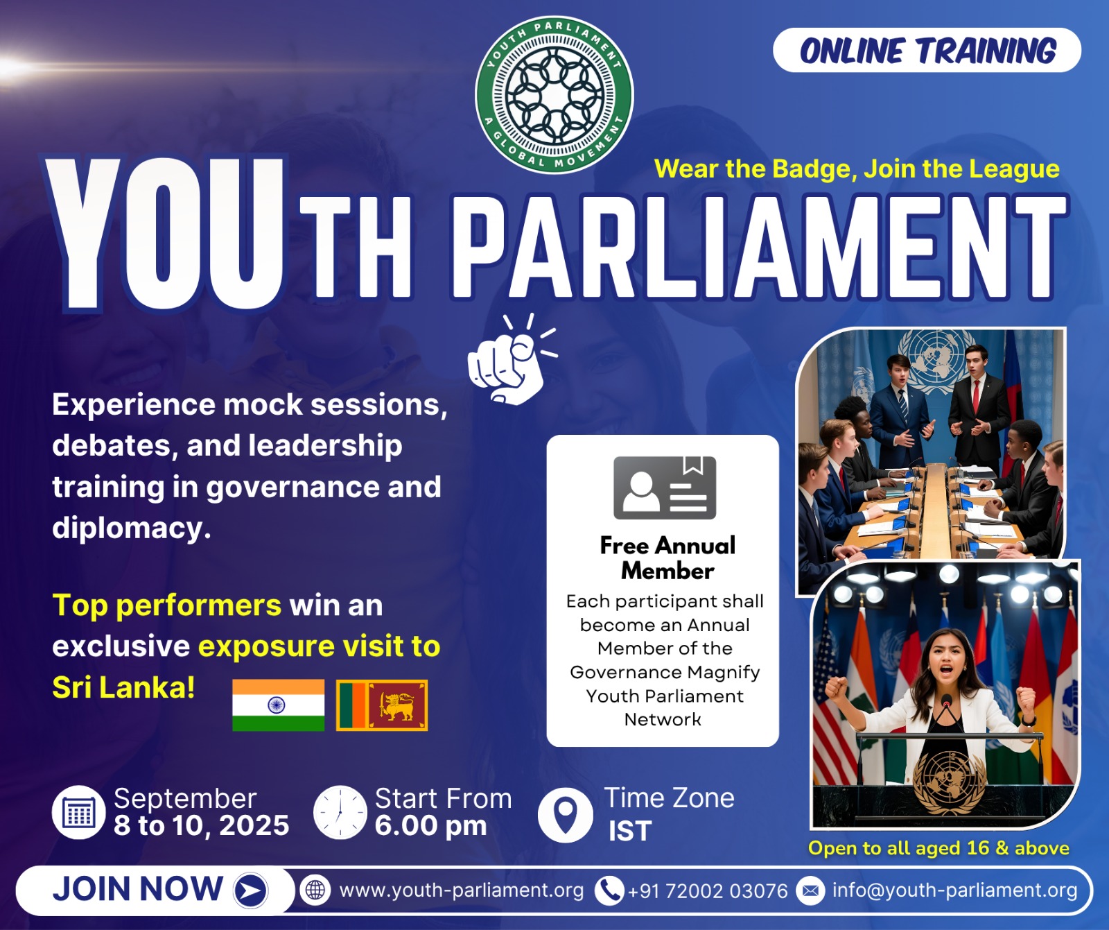 Register Now – Join Youth Parliament 2025